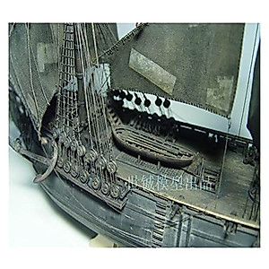 3D Pirate Wooden Kits 1: 96 Pirates of The Caribbean Black Pearl Wooden Sailboat Model Kit Collection Ornaments Display