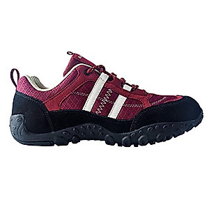 Knixmax Women's Hiking Shoes Lightweight Non-Slip Climbing Trekking Sneakers for Woman Camping Backpacking Shoe Wine Red Size 8 US/EU 39