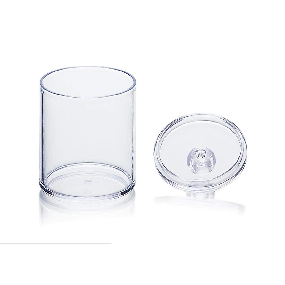 Kamay's 2PCS Transparent Dust-proof Cotton Ball Pad Swabs Make Up Pads Dispenser Holder Organizer Container with lid Multifunction Acrylic Cosmetic Makeup Organizer (SF-297-2)
