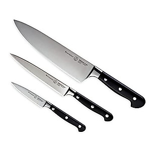 Messermeister Meridian Elite Starter Knife Set - Includes 8" Chef's Knife, 6" Utility Knife & 3.5" Paring Knife - Rust Resistant & Easy to Maintain