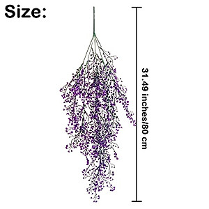 MUYG 2 PCS Reptile Plants for Terrarium, Plastic Hanging Plant with Suction Cup for Bearded Dragon Lizard Gecko Chameleon Tank Habitat Decoration