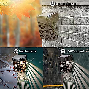 Qzc Solar Fence Lights, Solar Deck Lights Outdoor Waterproof Garden Decorative Lighting for Post, Patio,Step, Stair,Pool&Yard