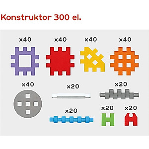 Mini Waffle Block Construction Playset for Kids- Big Box- 300 Rainbow Interlocking Puzzle Pieces-Improves Fine Motor Skills- STEM/ STEAM Building Montessori Toys for Boys and Girls Ages 3+