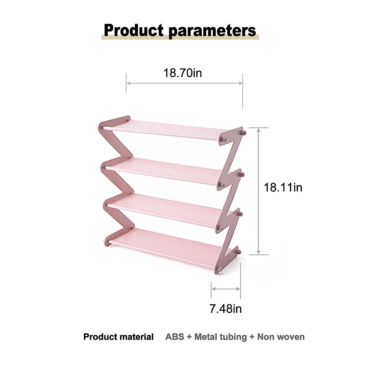 BOOMWAY MAR 2 Packes Mini Shoe Rack, Organize Your Little One's Shoes with This Cute Z-Shaped Kids Shoe Rack!