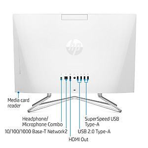 HP 2022 Newest 22-inch FHD All-in-One Desktop Computer Dual-Core AMD Athlon Silver 3050U 16GB DDR4 RAM NVMe M.2 512GB SSD DVD WiFi AC BT RJ45 Webcam Windows 11 Pro White w/RE USB3.0 Flash Drive