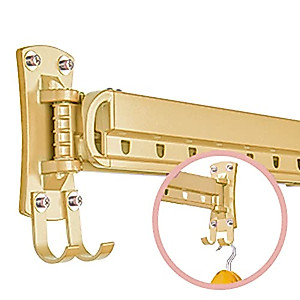 New-Star Clothes Drying Rack Folding Indoor Wall Mounted Drying Rack Clothing Foldable 2 Fold for Laundry Room Organization and Small Space Organization Hanging Clothes Drying Rack