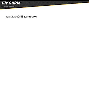 SCOSCHE GM1524B Single or Double DIN Car Stereo In-Dash Installation Kit Compatible with 2005 to 2009 Buick LaCrosse Vehicles