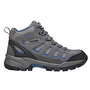 Propét Men'sRidge Walker Hiking Boot, Grey/Blue, 11 X-Wide