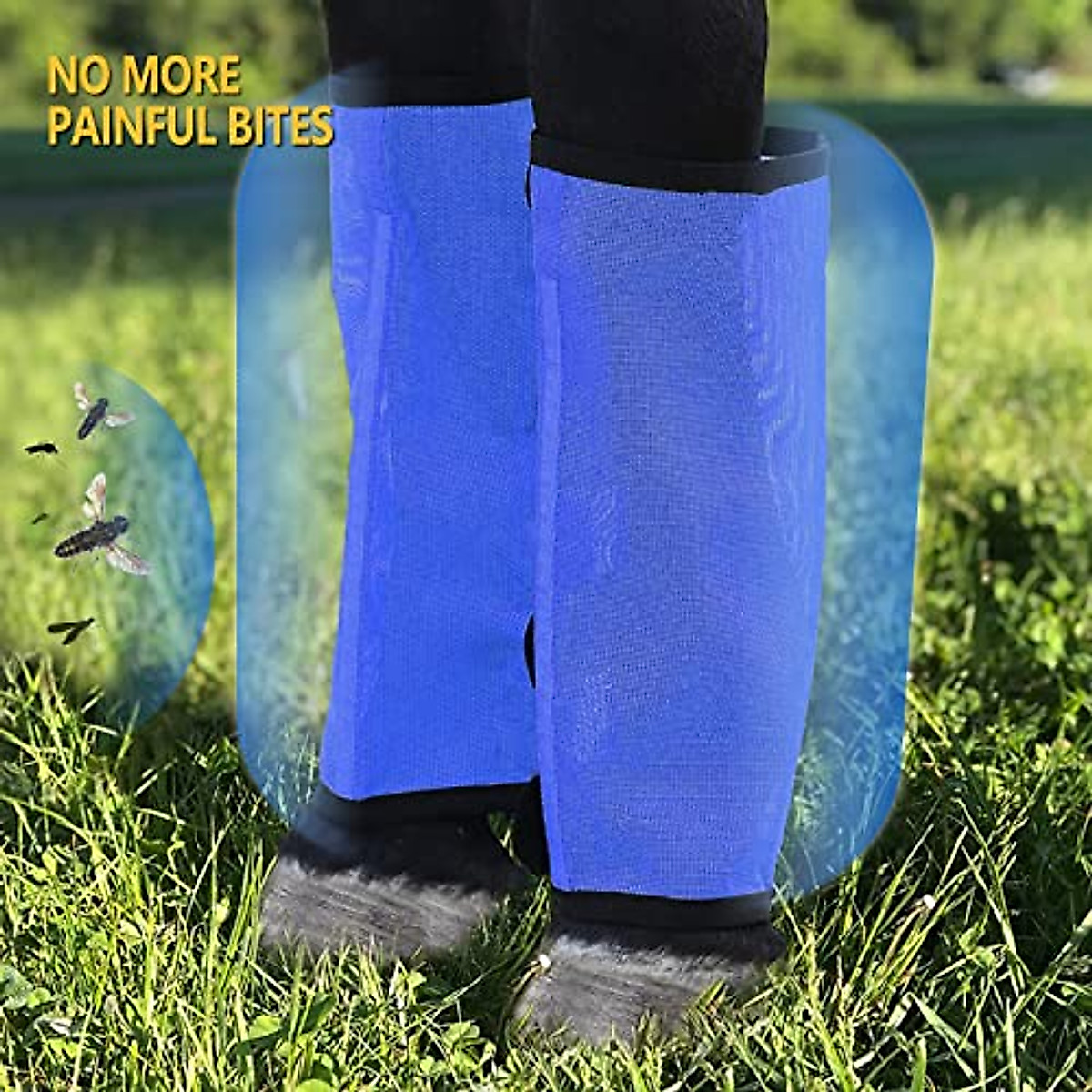 lurexes Horse Care Boots Breathable Mesh Fly Boots Loose Horse Leggins for Reducing Stomping, Stress & Fatigue Leg Wraps Protective Gear Set of 4