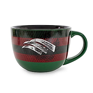 Silver Buffalo A Nightmare on Elm Street Sweater Claws Ceramic Soup Mug | Holds 24 Ounces