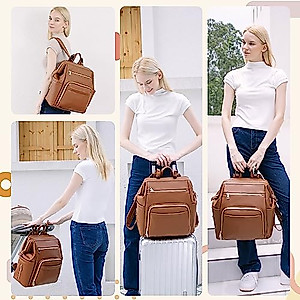 Omanmoli Diaper Bag Backpack Leather Diaper Bag Backpack Baby Bag Diaper Bag Organizer