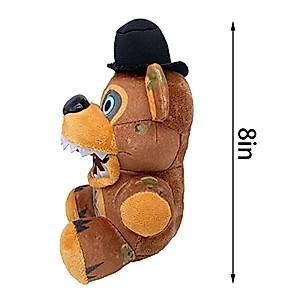Twisted Freddy Plush Toy,Five Nights at Freddy's plushies, FNAF All Character Stuffed Animal Doll Children's Gift Collection,8”