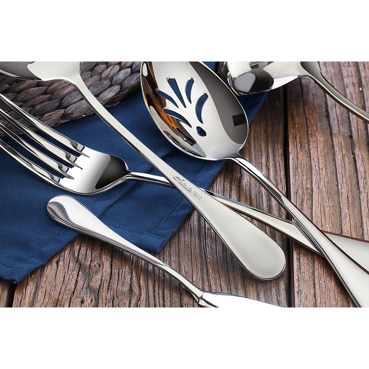 Artaste 18/10 Stainless Steel Elegant Serving & Hostess Flatware Sets (47-Piece 18/10 Silver Finish)