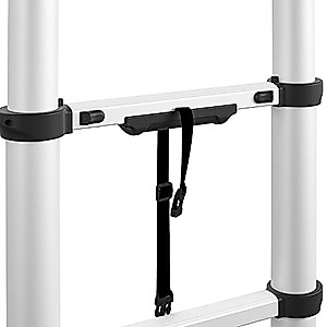 COSCO SmartClose 8.5-ft Telescopic Ladder, 300 lb. Weight Capacity, ANSI Type 1A Rating (Aluminum), 12 ft Reach Height