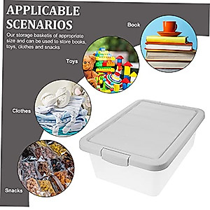 Hemoton Clothes Box Storage Box with Lid Storage Bins with Lids Storage Containers Plastic Bins Storage Bins for Shelves Plastic Containers with Plastic Storage Bins Frosted Pp Clothing