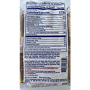 Alemana Lido tradicional pan salvadoreño Paquete de 600g con 12 unidades, 21.16 Fl Oz