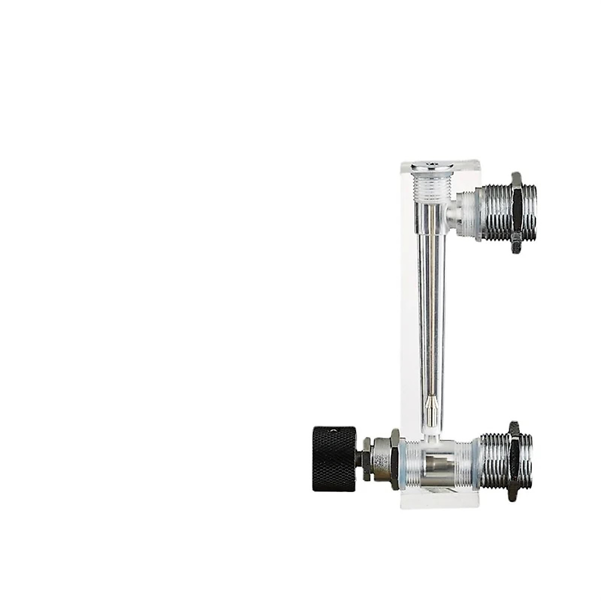 Zihozan G 1/4" Female M18 Panel Float Flowmeter Gas Liquid Air Flow Meter Rotameter with Control Valve(10-70 LPM Gas)