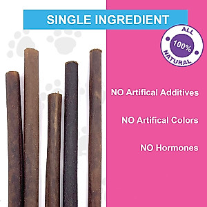 Puppy In Training Beef Collagen Sticks for Dogs, Bully Stick and Rawhide Alternative, All Natural, Teething Chew for Puppies, Low Odor, 6 in, 5 ct Pack