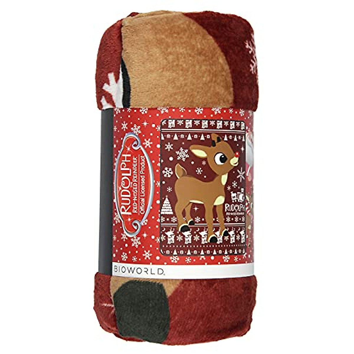 Bioworld Rudolph The Red-Nosed Reindeer Soft Plush Fleece Throw Blanket 45" x 60"