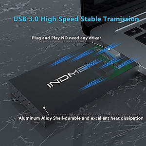 INDMEM mSATA to USB 3.0 Enclosure with 512GB mSATA SSD