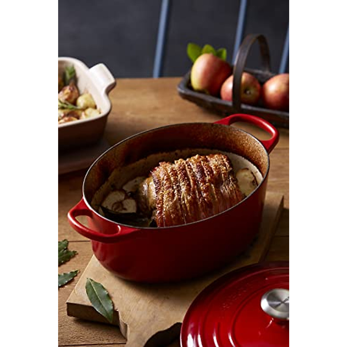 Le Creuset Enameled Cast Iron Signature Oval Dutch Oven, 5 qt. , Cerise
