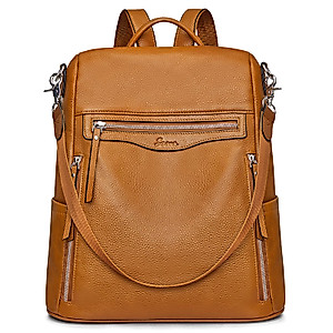 S-ZONE Women's Tote Backpacks, Brown, Large