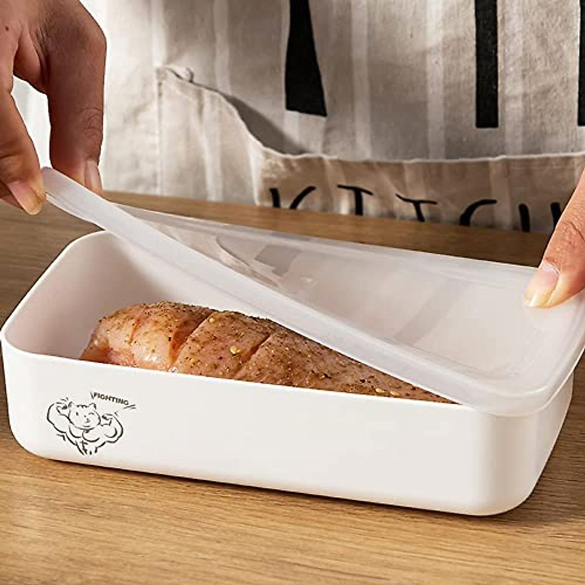 Stackable Fridge Storage Container,Set of 6 pack MINI Plastic Food Storage Containers,Fridge and Freezer Storage Trays to Store Fruits, Vegetables, Meat and More