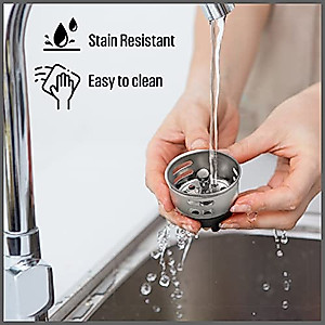 Highcraft 97733 Stainless Steel Junior Duo Strainer/Stopper (1.5 inch) -Replacement Basket for Bar and Prep Sinks Drains, 1 Count (Pack of 1)