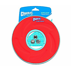 ChuckIt! Zipflight Flyer Dog Frisbee & Dog Toy that Floats; Gentle On Dog's Teeth and Gums; Medium