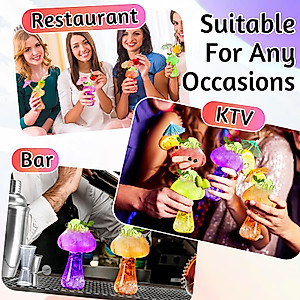 SuproBarware Mushroom Glasses Mushroom Cocktail Glass Cup (Transparent2B)