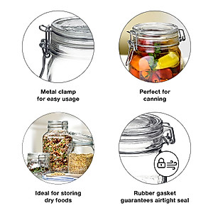 Bormioli Rocco Clear Fido Jar, 50.75 Oz, 50.75 Ounce