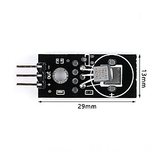 000 JESSINIE 10Pcs DS18B20 Digital Temperature Sensor Module Single Bus Digital 18B20-55~125℃ Temperature Detector