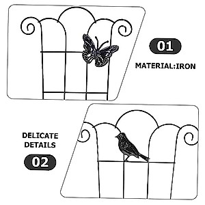 YARNOW 6 Pcs Plant Climbing Support Frame Creative Mountain Turtle Flower Pot Bracket Climbing Rattan Frame Metal Iron Fixing Rod 2pcs Rose Trellises Indoor Plant Shelf Flower Support