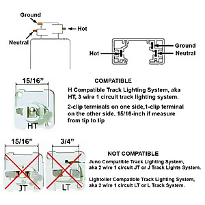 Direct-Lighting H System 3000K GU10 LED Track Lighting Head White - 3000K Warm White 7.5W LED Bulb 50154L-3K-WH