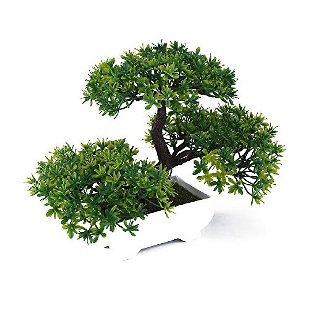 Artificial Bonsai Tree,Plastic Fake Plant Decoration Potted Artificial House Plants Guest-greeting Pine Bonsai Plant for Home Decoration Desktop Display