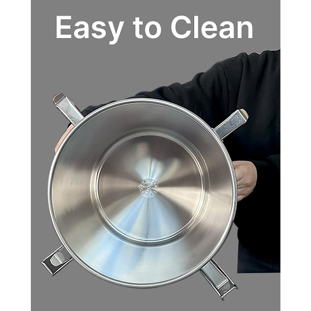 Food Safe 304 Stainless Steel 5 Gallon (20L) Container Bucket with Clamps and Air-Tight Lid with Silicone Gasket