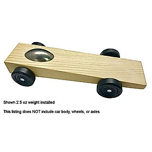 Pinewood Pro Tungsten Canopy Weight for Derby Cars (one 2.5oz Canopy)