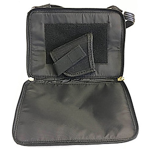 Compact Genuine Leather Concealed Carry Purse, Shoulder or Cross-Body, CCW, Black