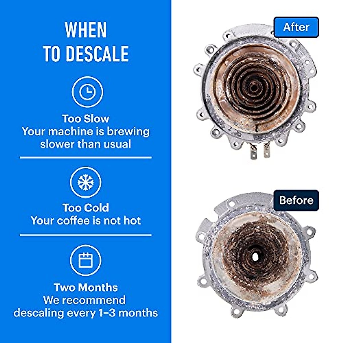 Universal Descaling Solution 2 Pack, (2 x 236ml / 4 Uses Total), Compatible with Breville, L'OR, Sage, Nespresso, Delonghi Single Use Coffee & Espresso Machines, Coffee Machine Descaler