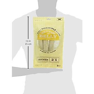 Better Belly Highly Digestible Rawhide Large Roll ChewS, 3 Count (Pack of 1)