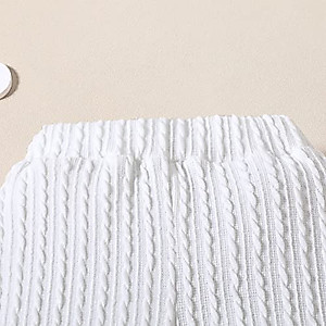 Toddler Bell Bottoms Baby Girls 2T 3T Leggings Bell Bottomed Flare Pants Trousers Light and Breathable White