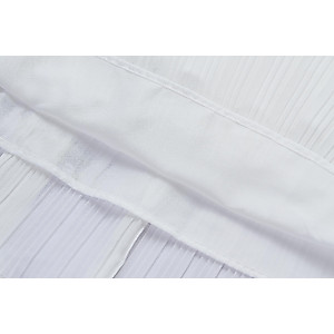 ZESICA Women's 2025 Summer Sleeveless Halter Neck Ruffle Tiered Layed Chiffon Flowy Swing Long Midi Dress,White,Small