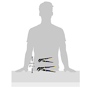 IRWIN VISE-GRIP GrooveLock Pliers Set, Straight Jaw, 2-Piece (1802532) Black, 2-pack (8", 10")