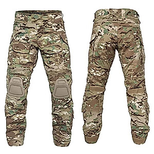 YEVHEV G3 Combat Pants Tactical Trousers Military Apparel Camouflage Clothing Paintball Gear with Knee Pads for Men