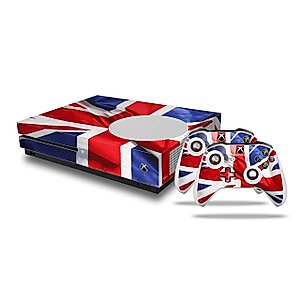 WraptorSkinz Decal Vinyl Skin Wrap Compatible with Xbox One S Console and Controllers - Union Jack 01