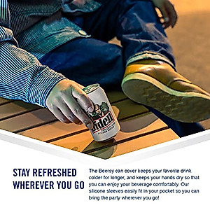 Beersy Silicone Sleeve Beer Can Cover - Insulated Can Sleeve - Novelty Disguise for Outdoor Events, Golf, Parties, Concerts,Tailgate - Hide a Beer To Look Like Soda, Fits 12 oz (Quicker Fucker Upper)