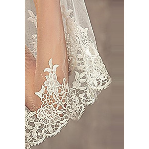 Babyonline Lace Edge Cathedral Length Wedding Bridal Veil,White