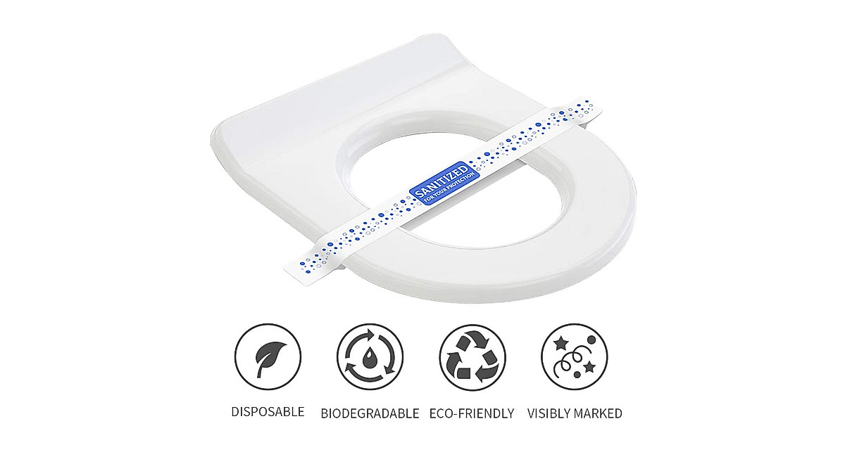 Hygienic Toilet Seat Bands for Hotels | ESSENTIAL - 16.5" Disposable Straps