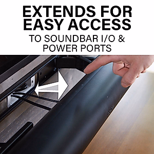 Sanus Extendable Soundbar Wall Mount Designed for Sonos Arc Sound bar - Low Profile & Audio Enhancing Design for Dolby Atmos -OSSAWM1-B2
