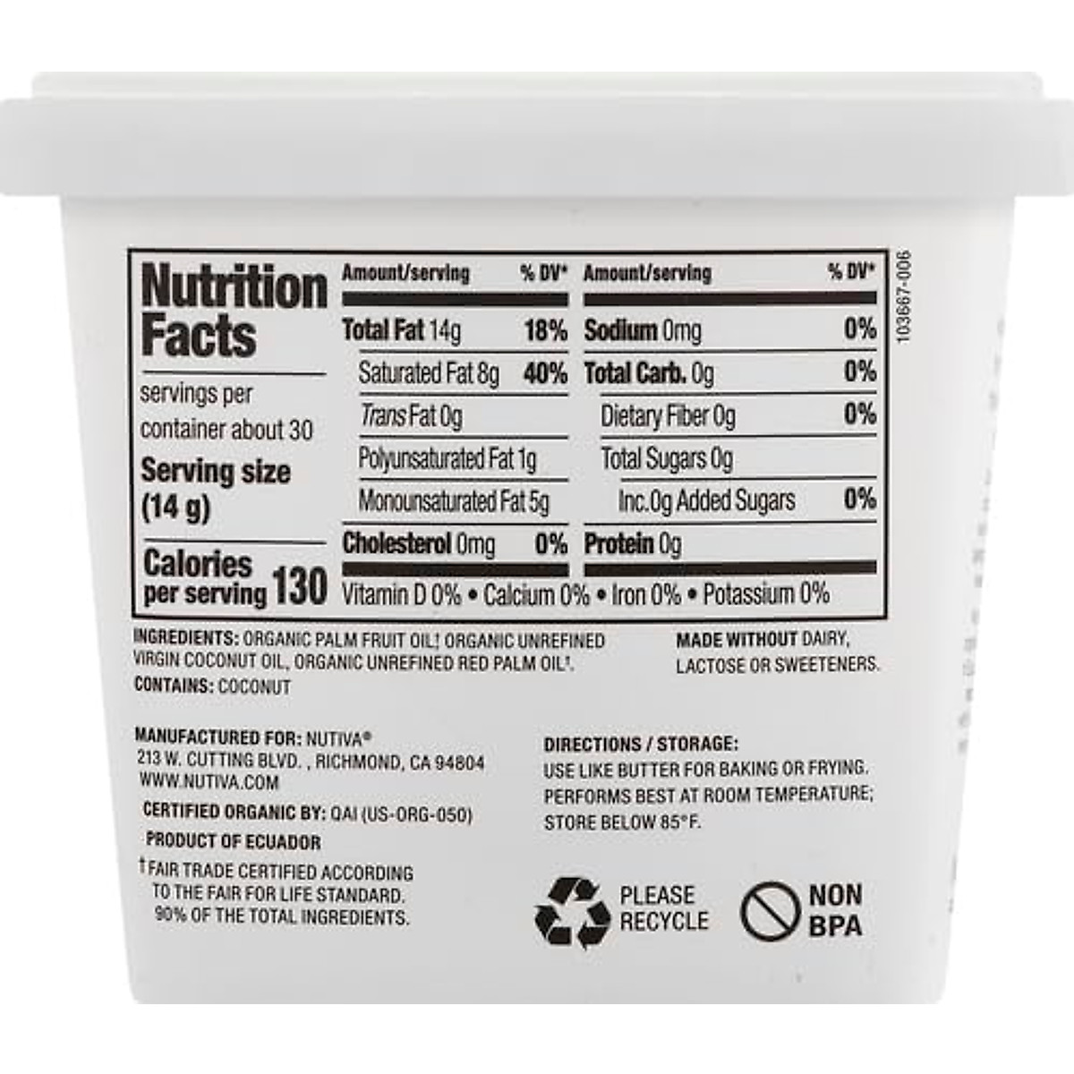 Nutiva Organic Shortening, Original, 15 oz